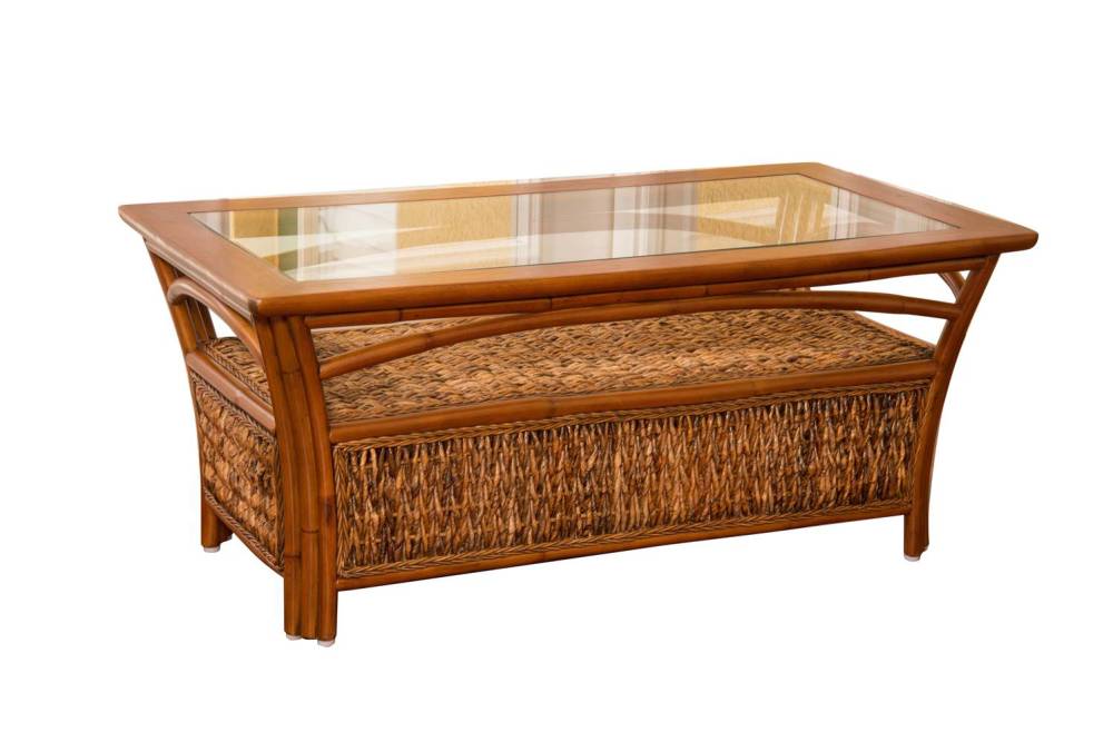 Panama Cocktail Table with Glass - Alexander & Sheridan | Casual ...